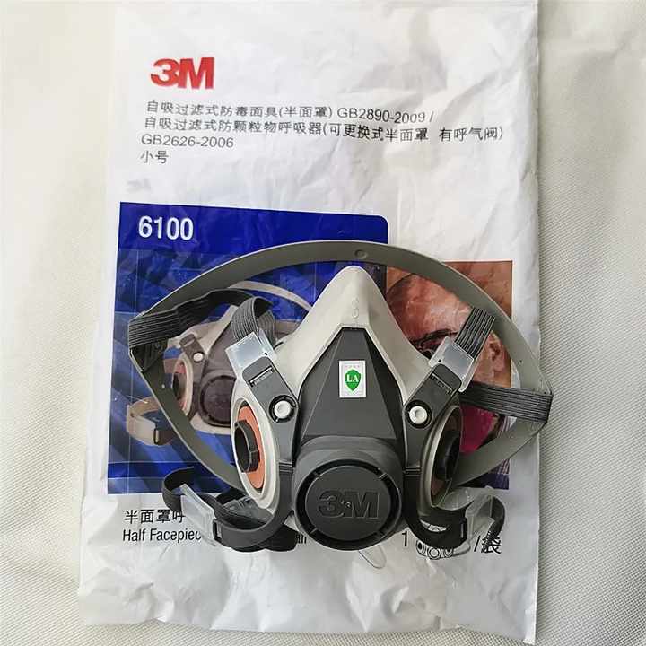 3M 6100 Half-Facepiece Reusable Respirator Mask TPE Material Washable ...