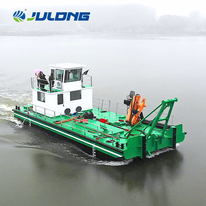 Robust Work Boat with Heavy-Lift Deck Crane for Pushing and Towing ...