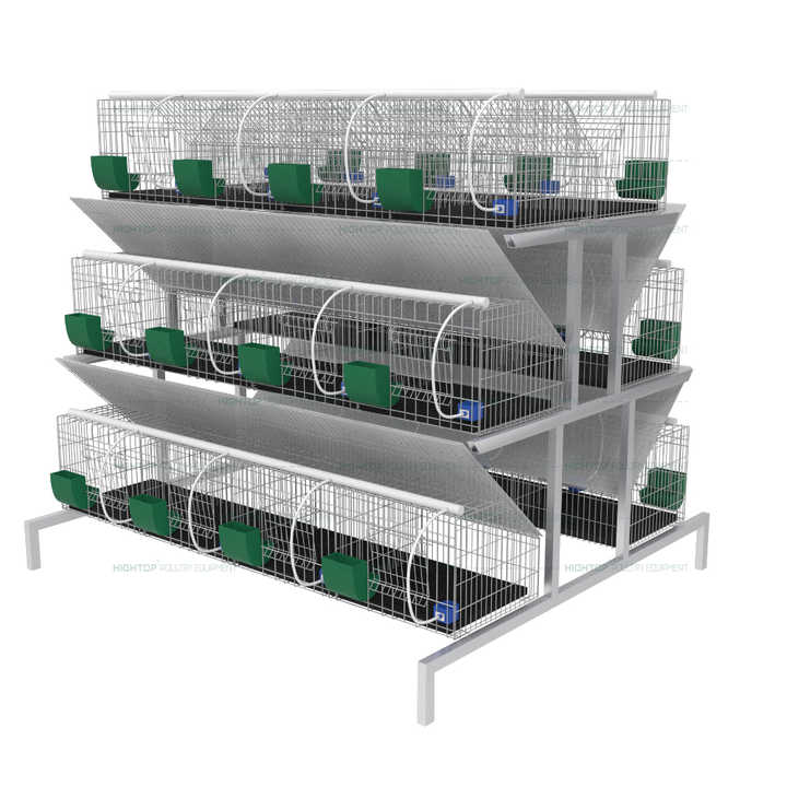 Rabbit Cages Commercial - Durable 3 Tier Breeding Cages