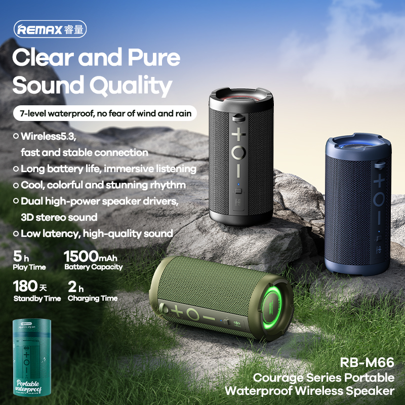 Remax RB-M66 Courage Series Portable Wireless Speaker - OTC.LK