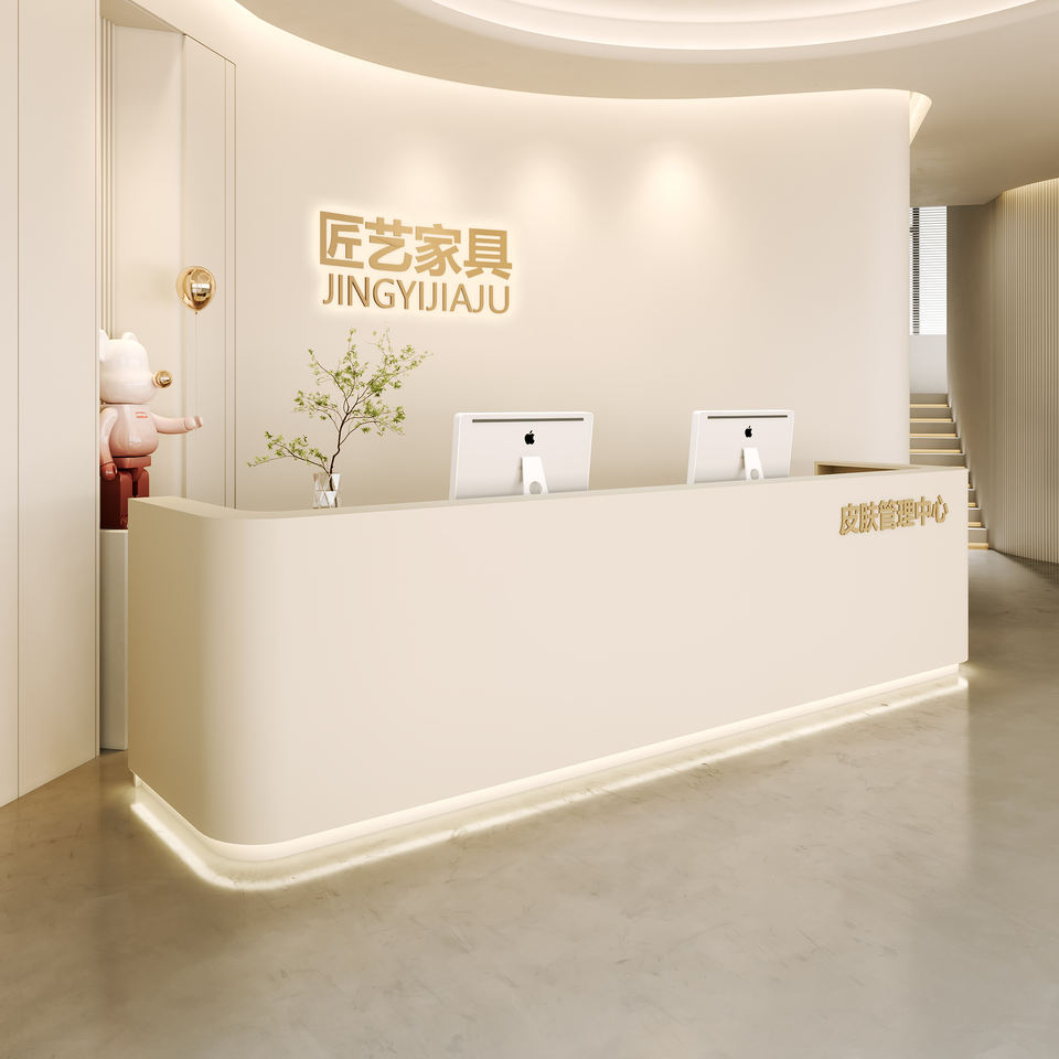 Custom Cheap 3 Person Medical Reception Desk - Modern & Luxurious