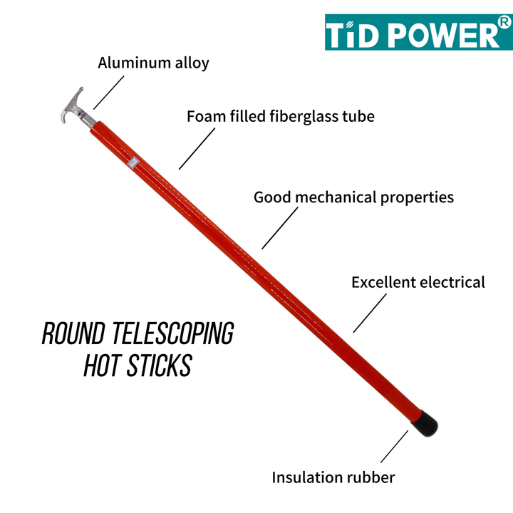 Hot Sale Customizable Light Weight High Voltage Fiberglass Telescoping ...