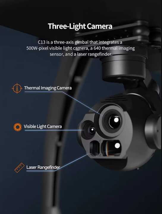 Skydroid C13 AI Tracking Thermal Camera Drone with 640x512 Resolution