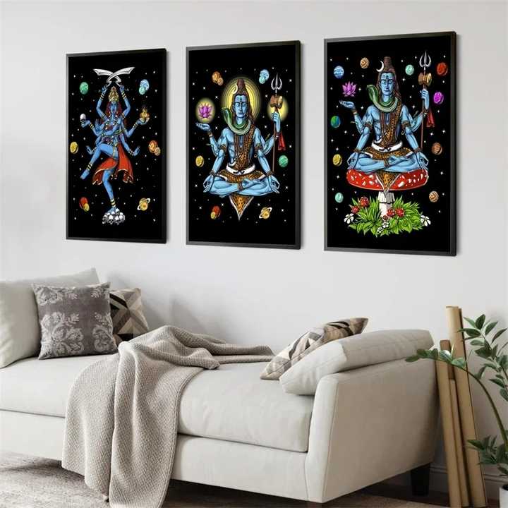 Hinduism Shiva Ganesha Mythical Creatures Nataraja Psychedelic Goddess ...