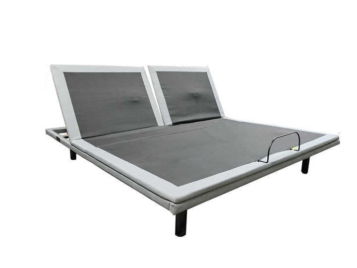 Split Head Adjustable Bed Base Frame - Modern & Foldable