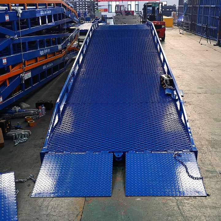 Three-Point 6t/8t/10t/12t/15t/20t Hydraulic Loading Container Movable Dock Leveler Yard Ramp ...