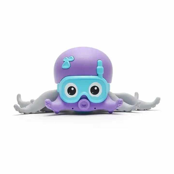 Swimming Octopus Bath Toys Amphibious toddler pull line walking baby ...