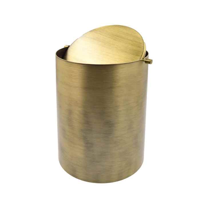 Antique Solid Brass Waste Bin - Perfect for Home & Office