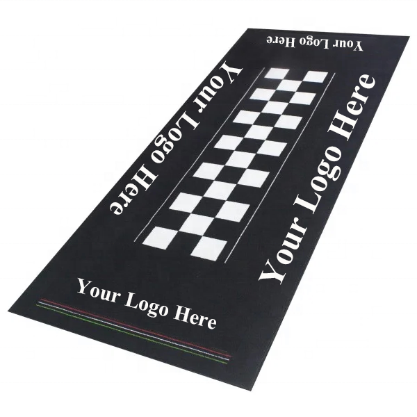 Heavy Duty Rubber Garage Logo Mat ACERBIS MOTOR Race Black Yellow Pit ...