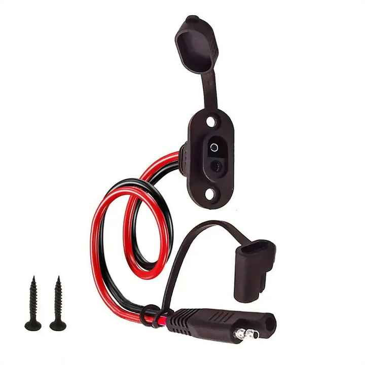 SAE Quick Connector Harness SAE Adapter Male Plug to Female Socket Cable 1FT 14AWG SAE Extension ...