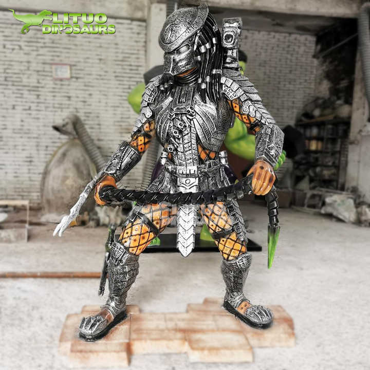 Life Size FRP Predator Sculpture - High Lifelike Quality