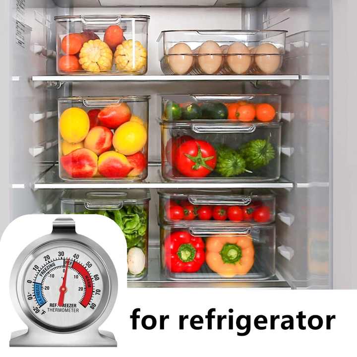 Refrigerator Thermometer, Classic Fridge Thermometer Large Dial with ...