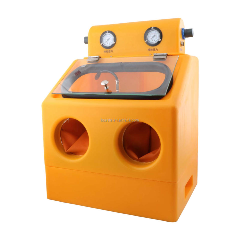 Boasta Wet Dry Sandblasting Cabinet with Foot Pedal 8W LED Light 110 ...