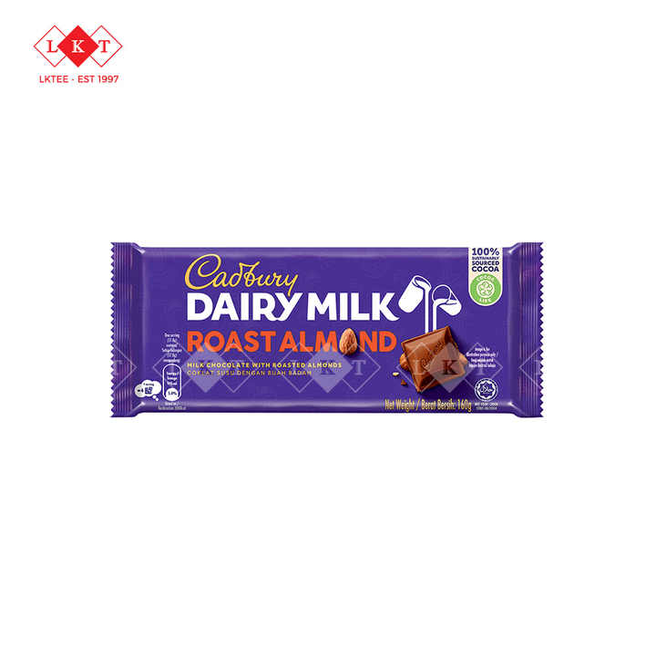 Dairy Milk Chocolate Bar with Roast Almonds - 160G