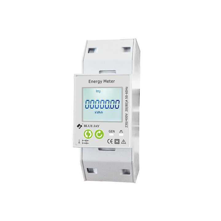 Din-rail 1p2w Power Electric Meter - Single-Phase 220v 80A