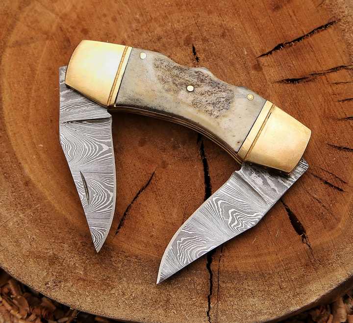 Wholesale Bone Handle Stainless Steel Double Side Blade Outdoor Camping ...