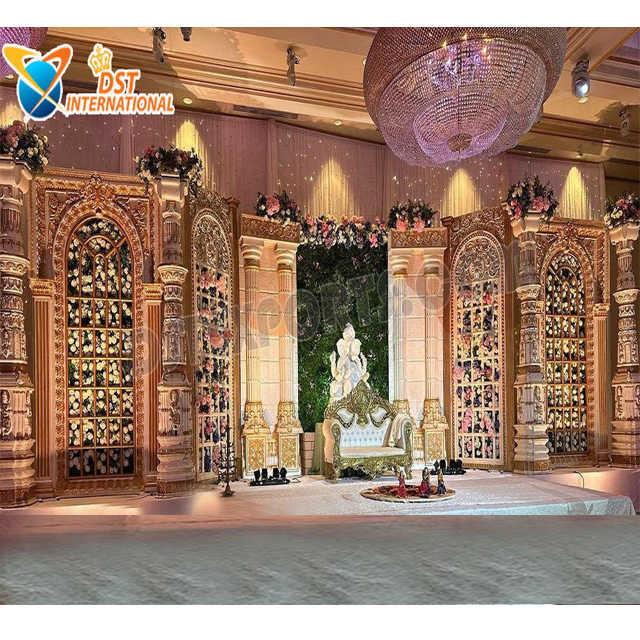 Grand Indian Wedding Reception Party Stage Setup Western Wedding ...
