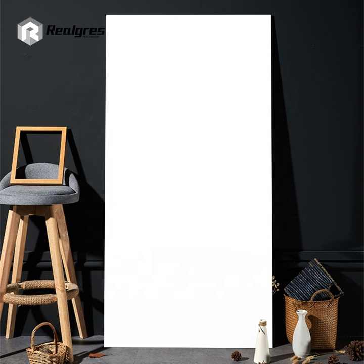 600x1200 Pure White Super Polished Ceramic Floor Tiles