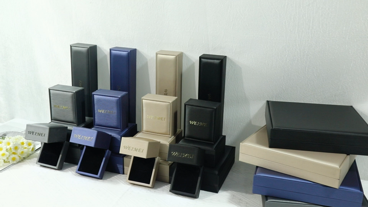 Weimei Custom Logo Black Led Jewelry Package Box Necklace Ring Bracelet ...