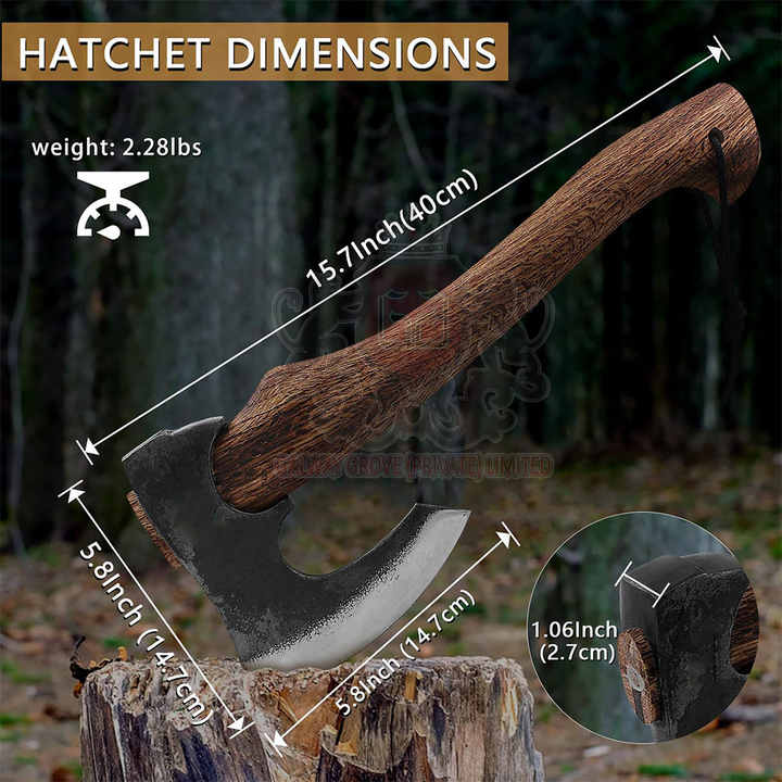 High Carbon Steel Bushcraft Hatchet With Wood Handle - Oem | Wholesale