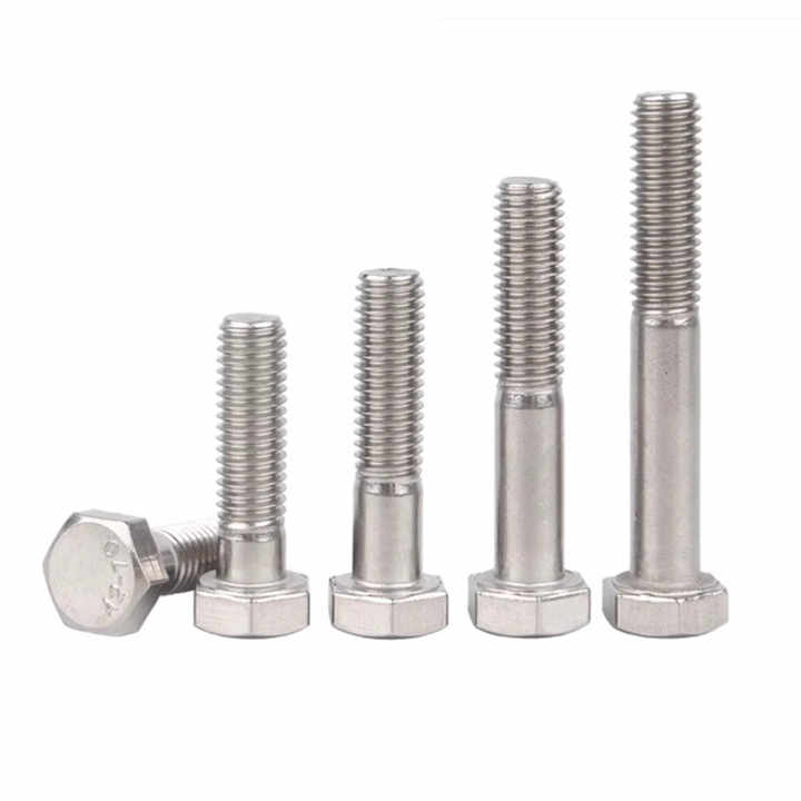 DIN 931 GB 5782 ISO 4014 A2-70 Stainless Steel Hex Head Bolts Screws Nuts M6 M10 M16 M20 M22 ...