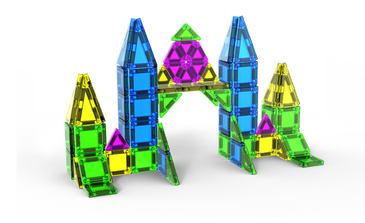 OEM 128PCS Multifunctional Magnetic Building Blocks Plastic Educational ...