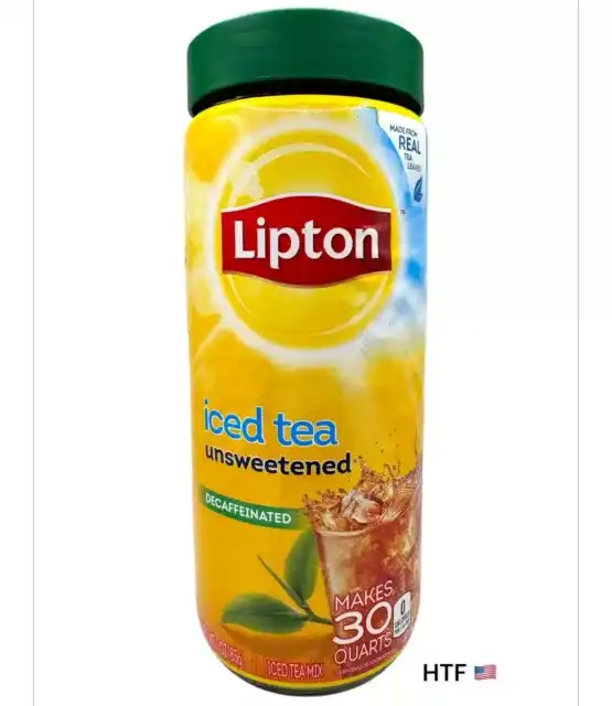 Lipton Unsweetened Instant Iced Tea Mix Both Styles 1 Can 30 Qts ...