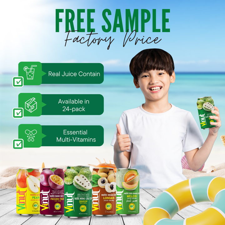 Real Soursop Juice Drink 330ml Can Vietnam Wholesale Fruit & Vegetable ...