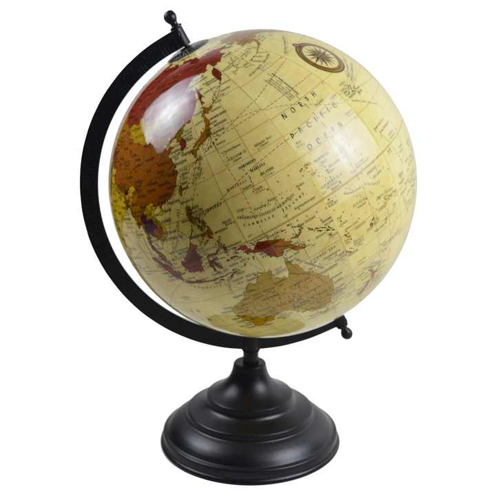 Factory Design Metal 40cm Large Globe With Colored Black Base Design ...