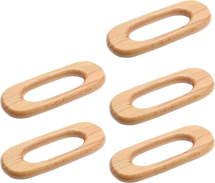 10 Pcs Natural Wood Cabinet Pls Solid Brass Handles for Kitchen ...