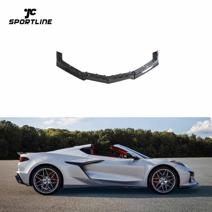 C8 Z06 Carbon Fiber Front Bumper Lip Spoiler for 2023-2024
