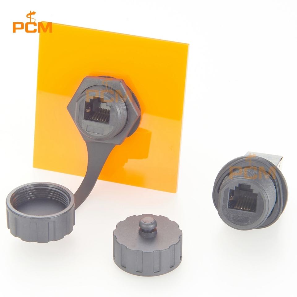 Waterproof RJ12 6P6C Female to Female Feedthrough Panel Mount Outdoor ...