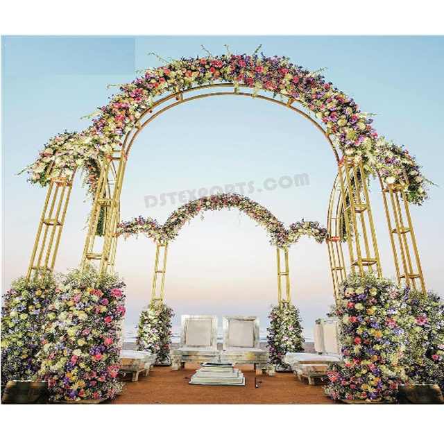 Outdoor Wedding Ceremony Metal Mandap Decoration Fairytale Wedding ...