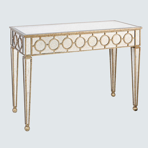 European Style Fancy Decorative Mirror Table Pink Wavy Mirror Desktop ...