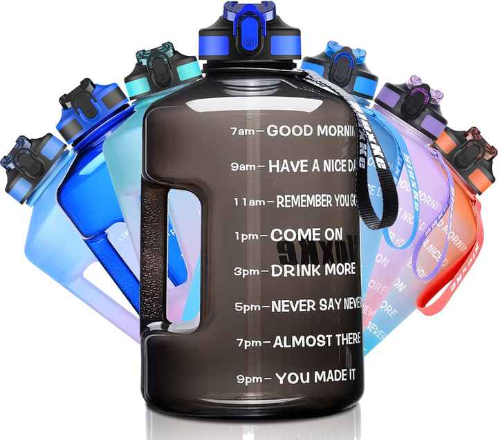 3.78L/2.2L Water Bottle Motivational Sports Water Bottle with Time ...
