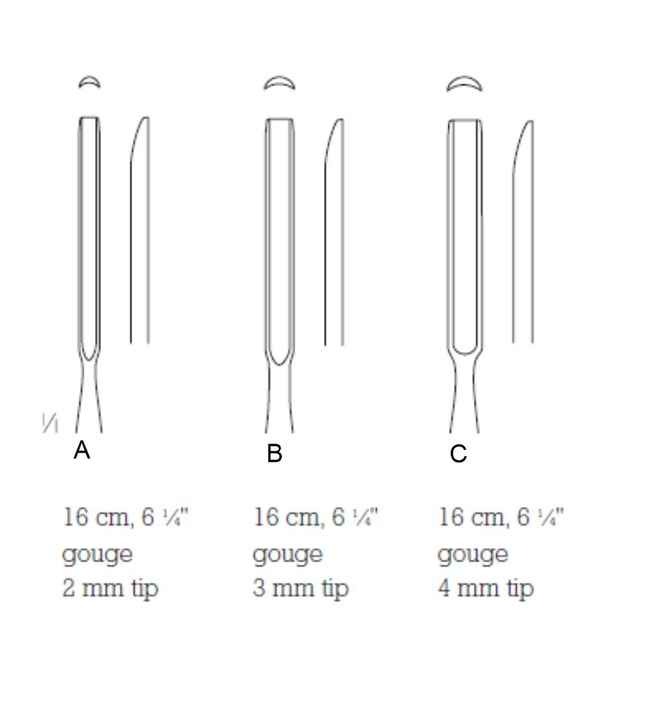 Buckley Orthopedic Bone Gouge Tools 2MM X16CM Stainless Steel Surgical ...