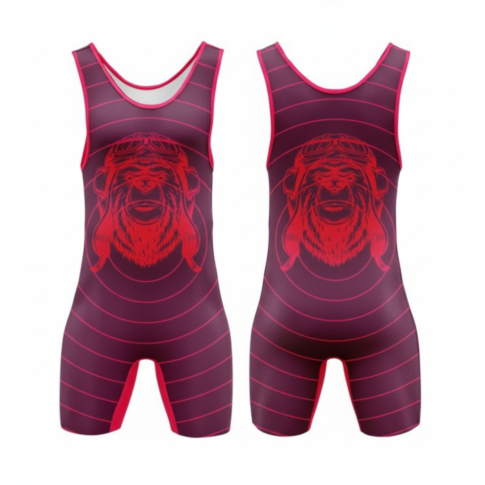 New Custom Sublimated Wrestling Singlet for Men Compression Fit Spandex ...