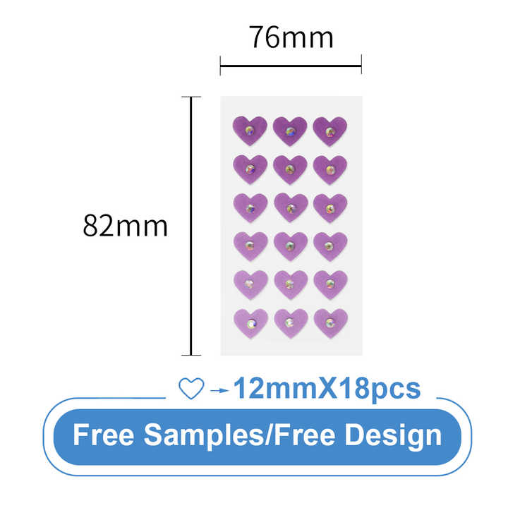 Heart Shaped Pimple Patches Blue Pink Heart Cloud Flower Hydrocolloid ...