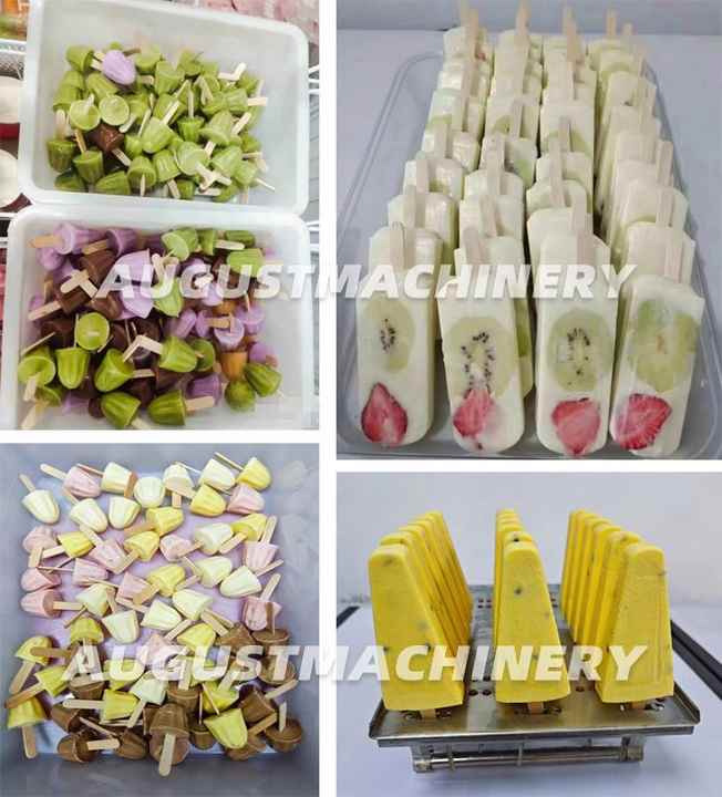 AUGUST Full Ice Popsicle Making Machine Ice Lolly Stick Machine Fruit ...
