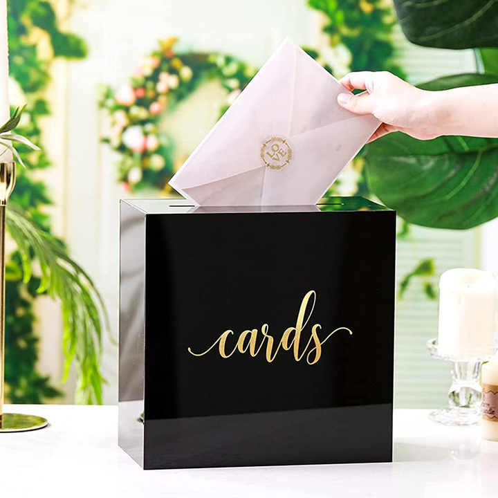 Elegant Acrylic Wishing Well Box - Secure & Treasure Cards