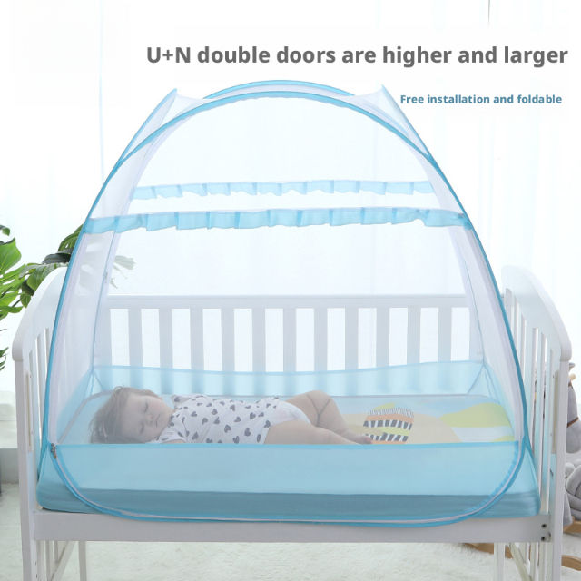Baby Crib Mosquito Net Tent for Children No-Installation Magic Mosquito ...