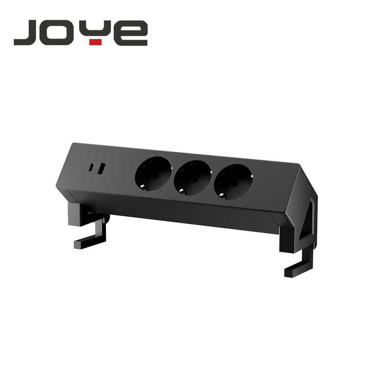 JOYE Shuko Socket Desk Power Sockets with USB Desk Clamp