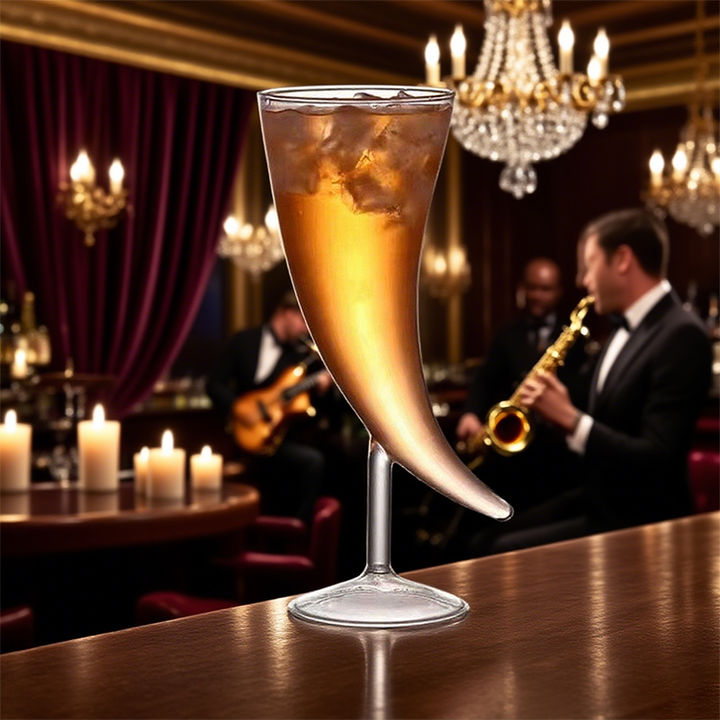 Creative Moon Shaped clear Cocktail Glass Big Capacity Horn Cocktail ...