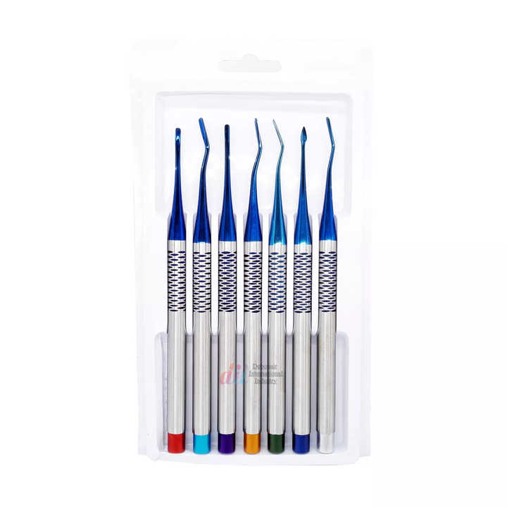 7-Piece PDL Luxating Root Elevators Set Precision Surgical Dental ...
