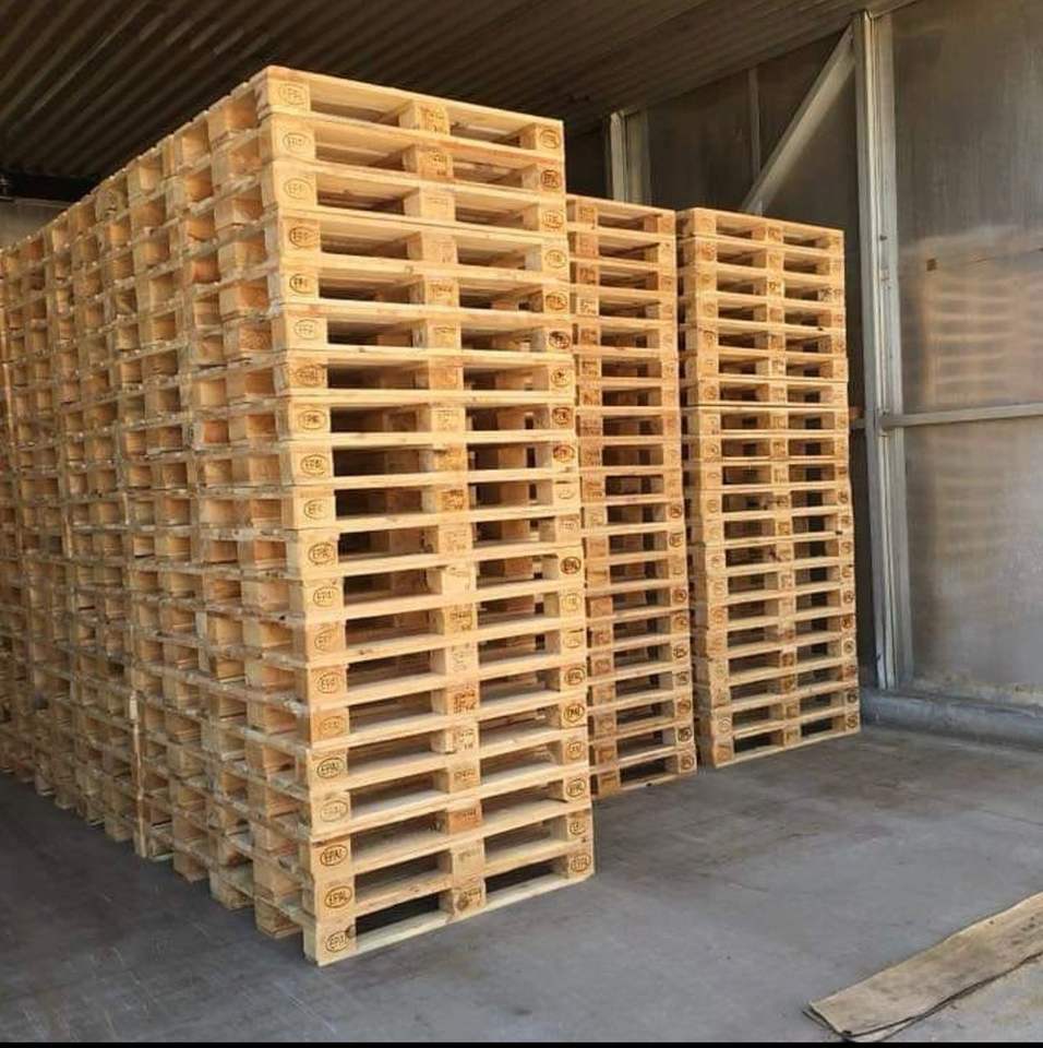 Heavy Duty Euro Pallet Double Faced 4-Way Entry Industrial Wood Pallet ...