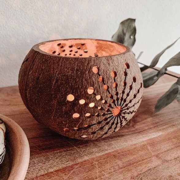 Best Seller Coconut Shell Tea light Holder/ Coconut Candle Holder For ...