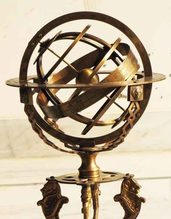 Antique Finish Solid Brass Zodiac Globe Sphere Armillary 43 Cm/Compass ...