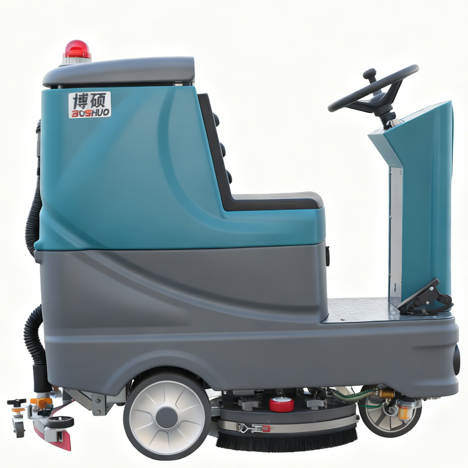 Heavy-Duty Industrial Floor Scrubber Machine with 24V Motor Automatic ...