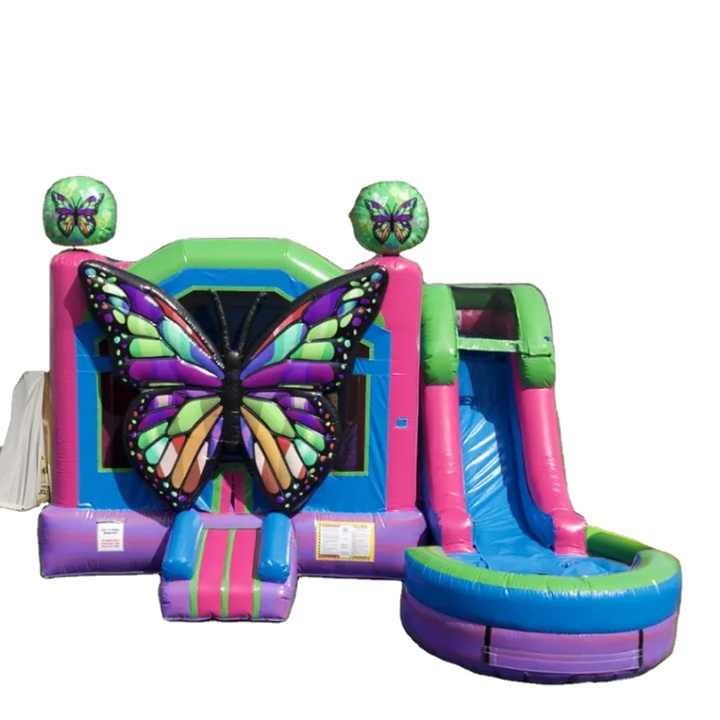 Inflatable PVC Butterfly Bounce House with Bouncy Slide Model ...