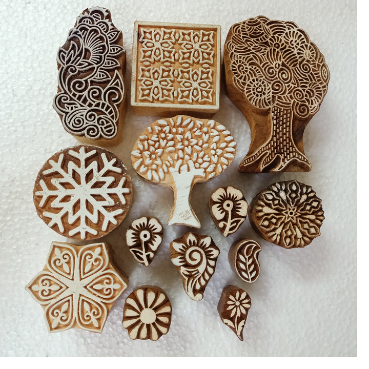Custom Made Wooden Hand Carved Blocks in Size 2 and 3 Inches Ideal for ...